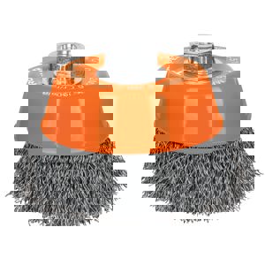 17533 / CO-512X TRUPER Carda copa 5' alambre ondulado grueso, eje 5/8'-11, Truper