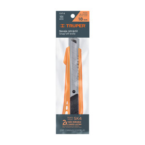 16974 / CUT-6 TRUPER Cutter 18 mm reforzado de plástico con alma metálica, Truper