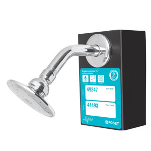 49247 / R-504 TRUPER Regadera redonda 3-1/2' brazo y chapetón de acero ...