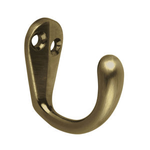 48351 / PEPU-02 TRUPER Gancho sencillo tipo perchero, latón antiguo, Hermex