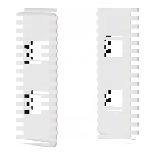 27223 / PPDO-B TRUPER Placa 2 módulos de ABS, blanca, Volteck Basic