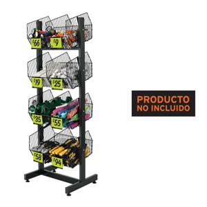 50030 / R-BOT TRUPER Rack botadero, metálico, 4 niveles, Truper