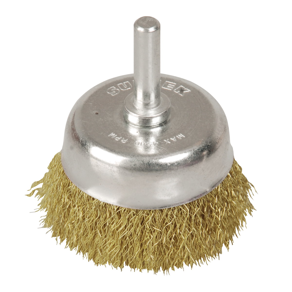 Surtek-C575 / C575 TRUPER Carda copa ondulada alambre delgado 3/4" x 0.30 mm con zanco 1/4" Surtek