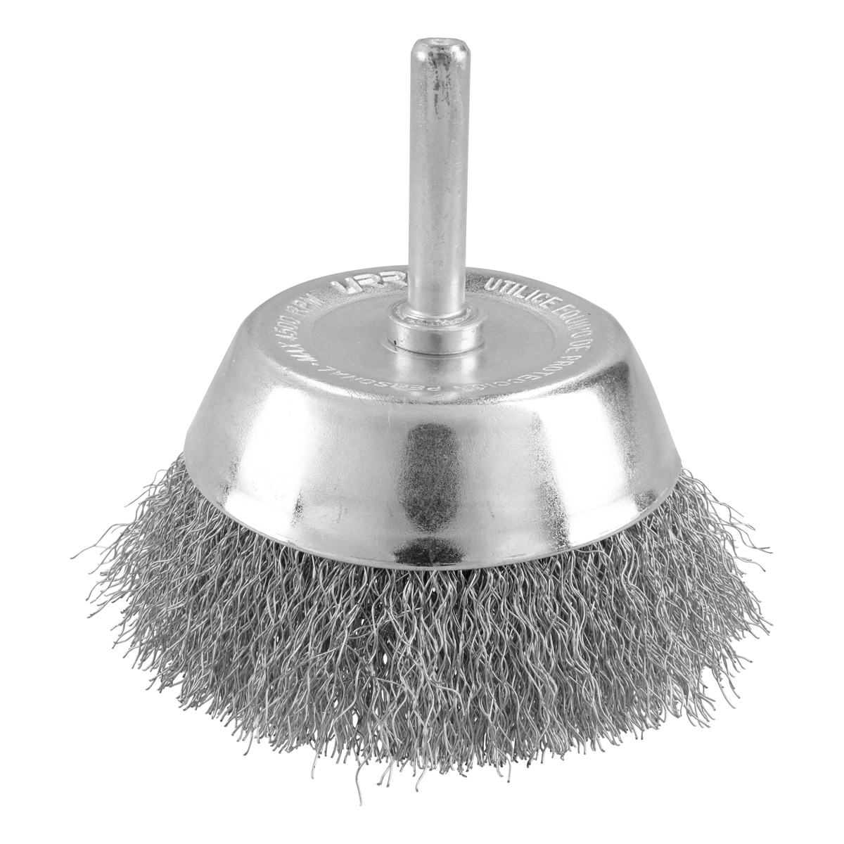 Surtek-C627 / C627 TRUPER Carda copa ondulada alambre fino acero inoxidable 1/2" x 0.20 mm con ...