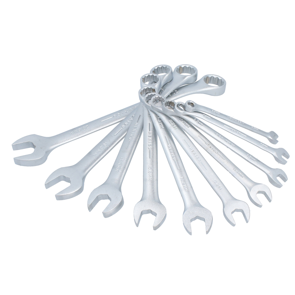 Urrea-1200CMA / 1200CMA TRUPER Juego de llaves combinadas satinadas métricas, 12 puntas, 11 ...