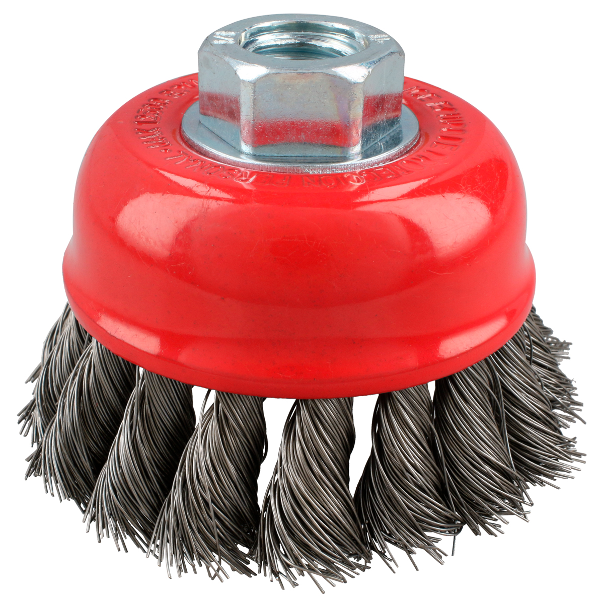 Urrea-C927 / C927 TRUPER Carda copa trenzada alambre grueso de acero inoxidable 3" x 0.50 mm con ...