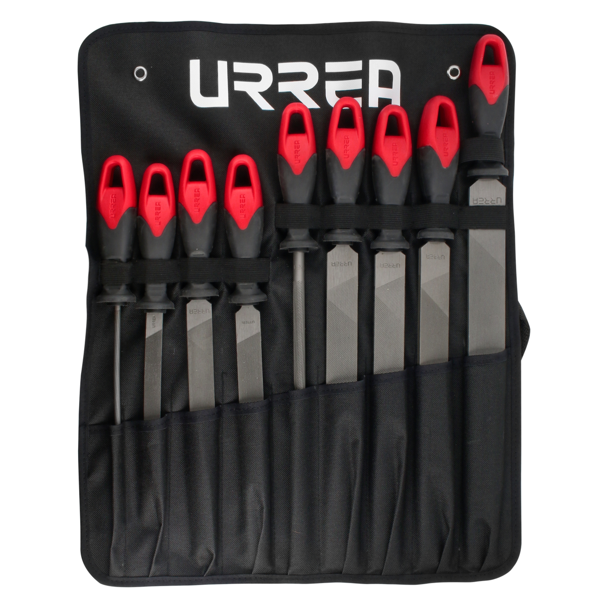 Urrea-UFJB9 / UFJB9 TRUPER Juego de limas combinadas con mango bimaterial, 9 piezas Urrea