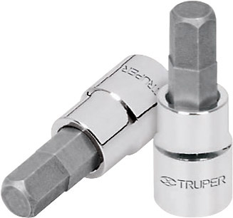 13465 / D-4990-1/4 TRUPER Dados de punta hexagonal, cuadro 3/8' de 1/4'