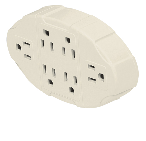 46811 / MUL-620 TRUPER Multicontacto 6 entradas, aterrizado, cuadrado ...